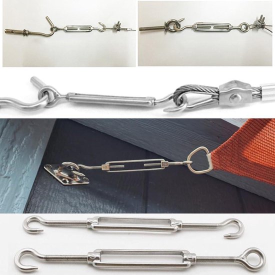 Allecto Premium - 4 stuks RVS draadspanners - Verstelbare M5 ...