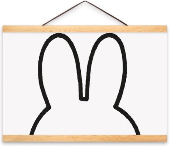 Poster A3 Nijntje oren wit inclusief posterhanger | bol