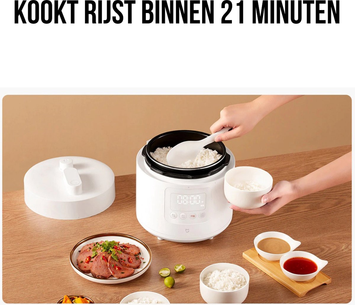Cuiseur à riz Amerce - Cuiseur à Rice - Autocuiseur - Pression ...