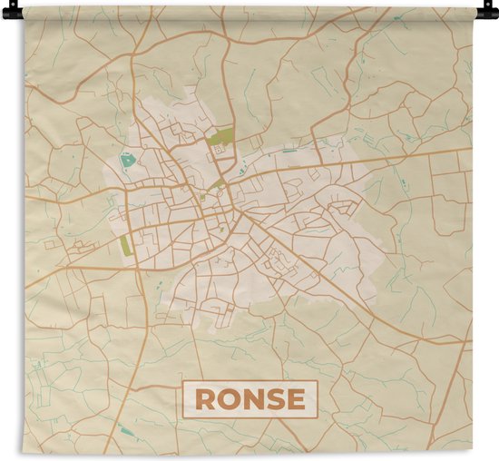 Wandkleed - Wanddoek - Plattegrond - Stadskaart - Ronse - België ...
