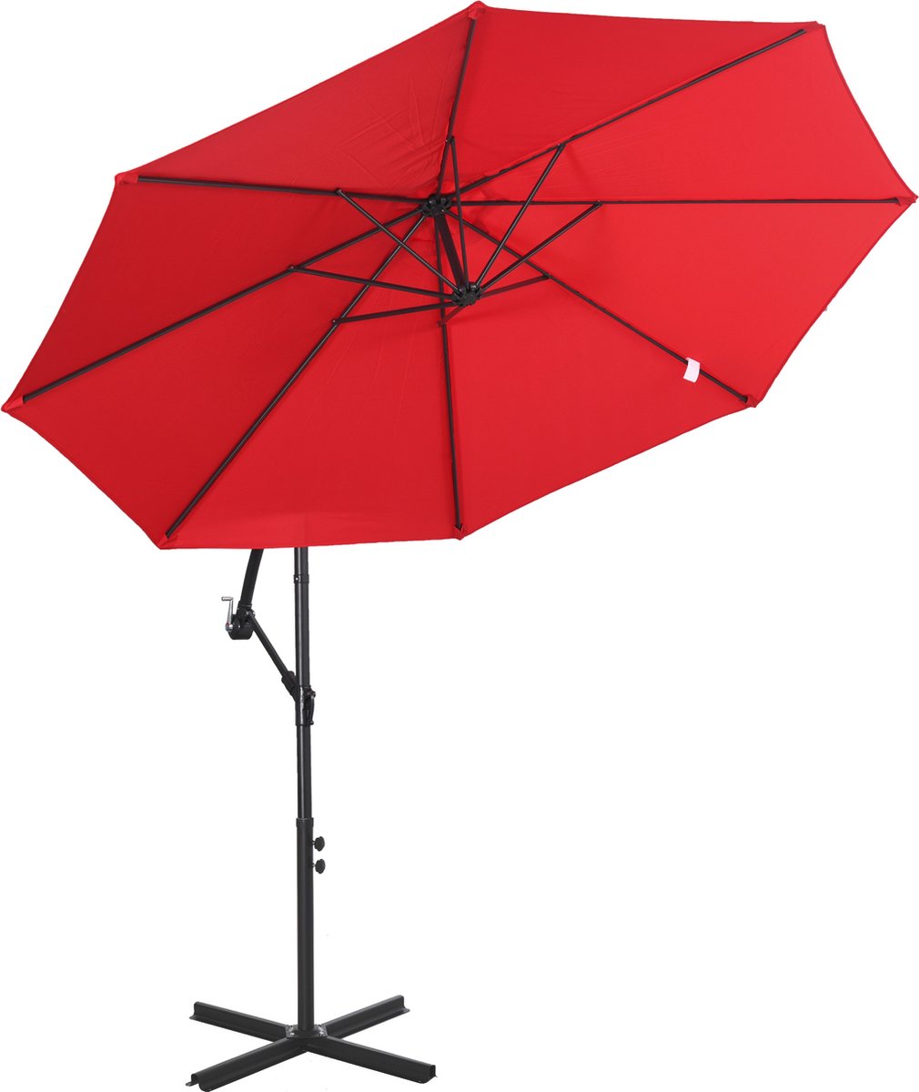 Outsunny Parasol parasol flottant détachable parasol à manivelle avec ...