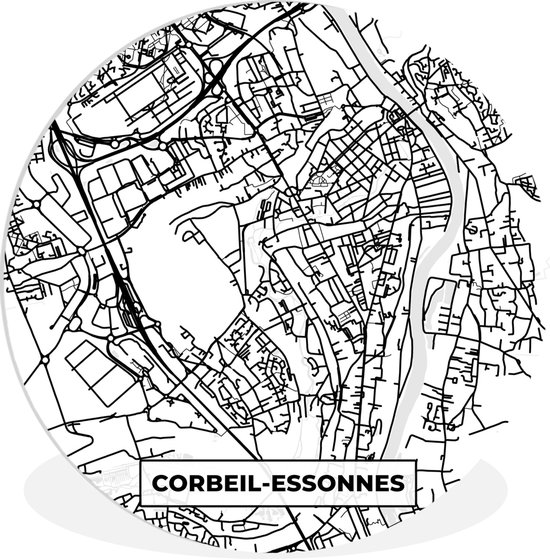 Wall Circle - Wall Circle Indoor - City Map - Corbeil-Essonnes - Map - Map - France -... | bol.com