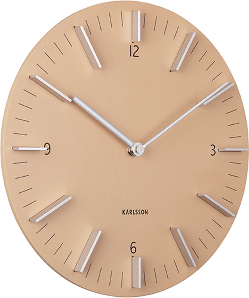 Wandklok Detailed - Zandbruin - Ø30cm | bol.com