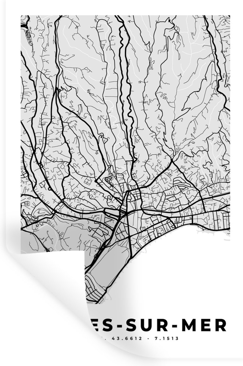Stickers muraux - Plan de ville - France - Carte - Cagnes-sur- Mer ...