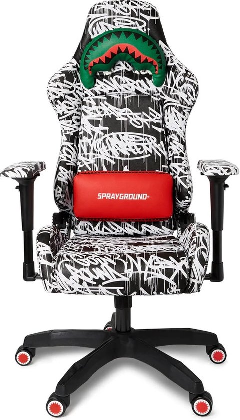Sprayground Scrubble Shark Gaming Chair White/Black | bol.com