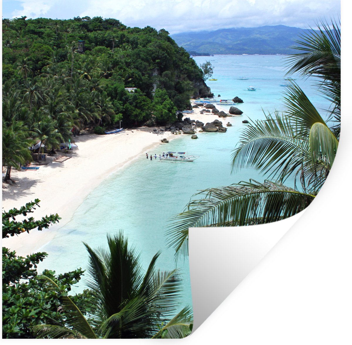 Sticker mural Boracay - Nature verdoyante et plages de sable blanc de l ...