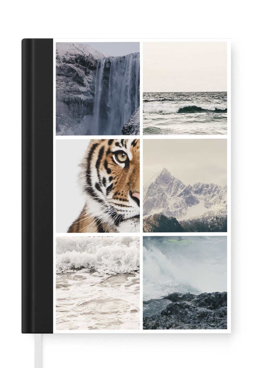 Carnet - Cahier - Tigre - Collage - Cascade - Mer - Carnet - Format A5 ...