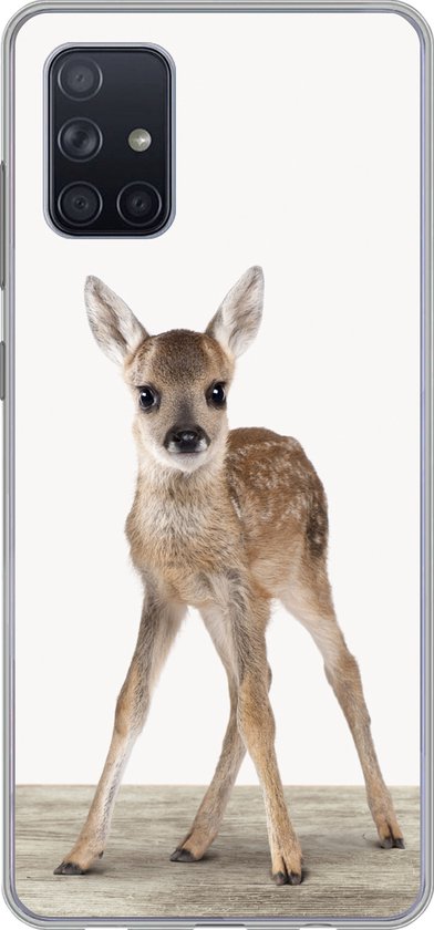 Geschikt voor Samsung Galaxy A51 5G hoesje - Hert - Baby hert - Dieren ...