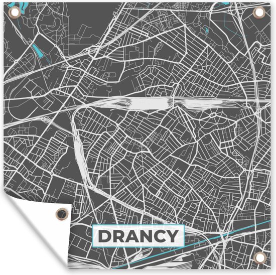 Tuin poster Drancy - Frankrijk - Kaart - Stadskaart - Plattegrond ...