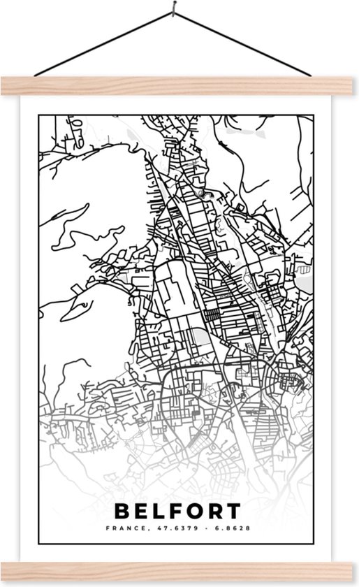 Posterhanger incl. Poster - Schoolplaat - Stadskaart - Belfort ...