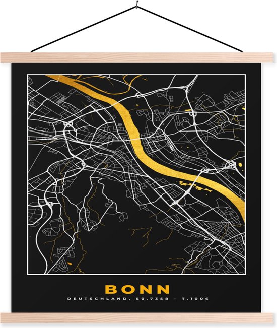Posterhanger incl. Poster - Schoolplaat - Bonn - Stadskaart ...