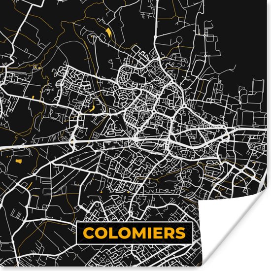 Affiche Carte - France - Plan de Ville - Plan - Colomiers - 75x75 cm ...