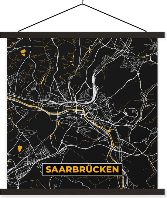 Posterhanger incl. Poster - Schoolplaat - Black and Gold – Stadskaart ...