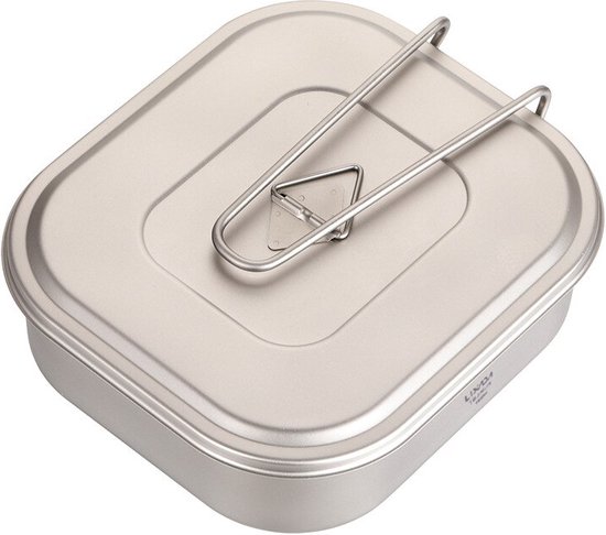 Lunchbox - Ultralichte titanium lunchbox van 1100 ml - met opvouwbaar ...