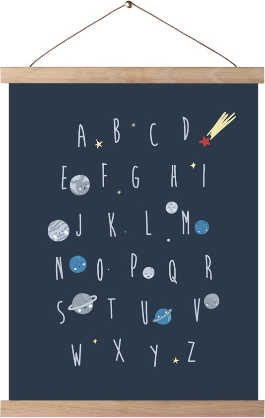 Dark Blue Cosmic Alphabet Poster | bol.com