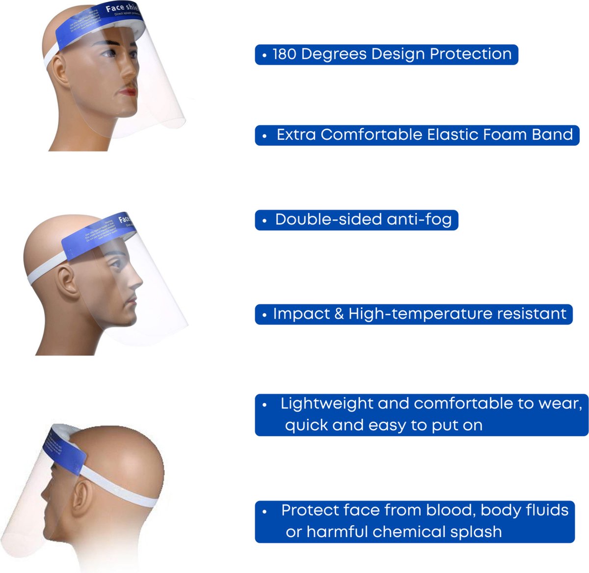 Face Shield Set van 6 Protective Face Shield | bol.com
