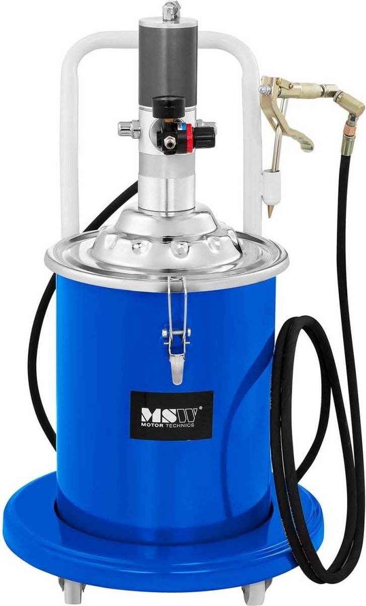 MSW Pneumatische vetpomp - 20 Liter - mobiel - 300-400 bar persdruk ...