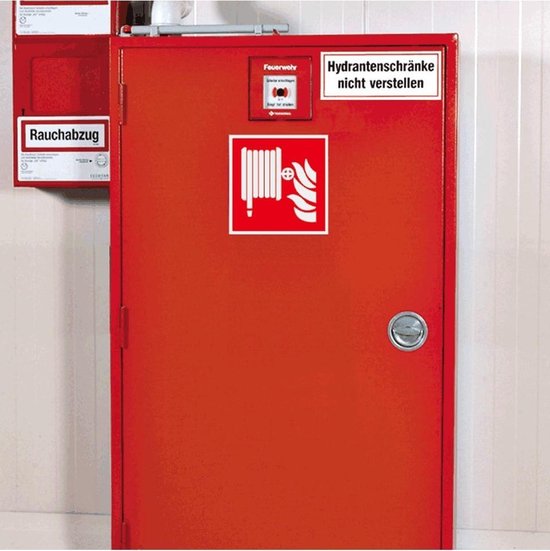 Brandslang sticker - ISO 7010 - F002 300 x 300 mm | bol