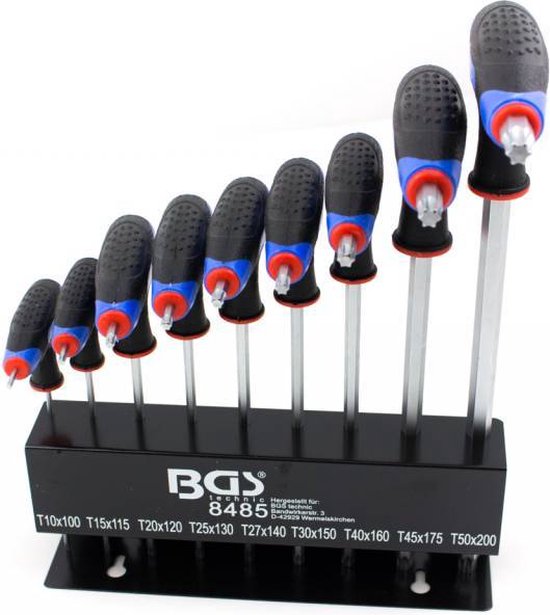 BGS Stiftsleutelset - Torx - 9-delig - Ergonomische handgreep | bol