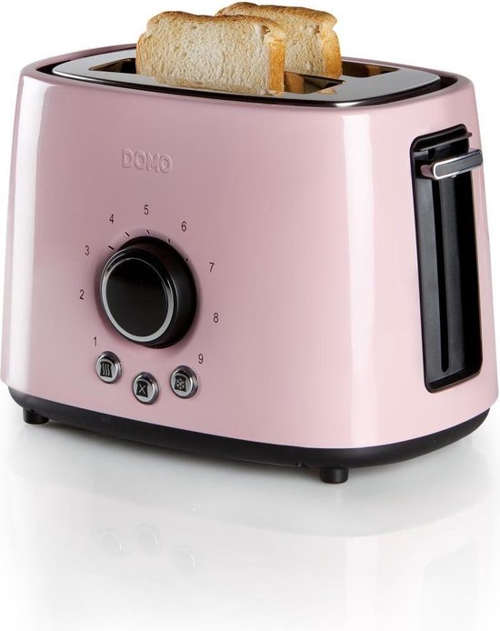 Domo DO952T - Broodrooster - 2 sleuven - Retro - Roze | bol.com