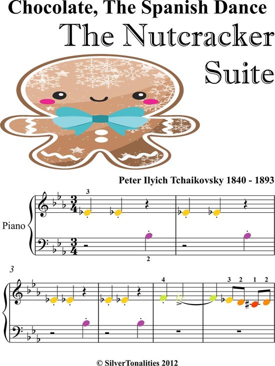 Chocolate Spanish Dance the Nutcracker Suite Beginner Piano Sheet Music ...