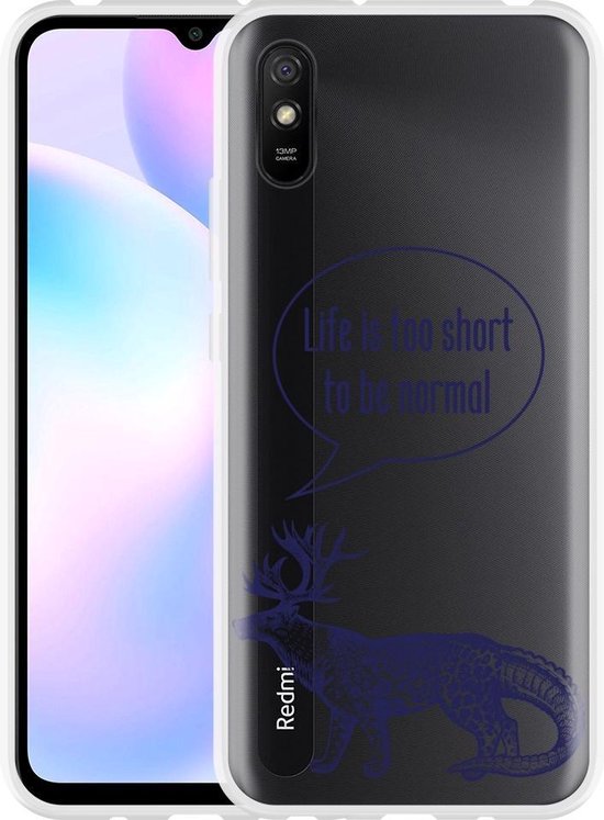 Xiaomi Redmi 9A Hoesje Life is too Short - Designed by Cazy | bol