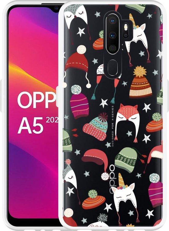 Oppo A5 2020 Hoesje Winter Hats - Designed by Cazy | bol.com