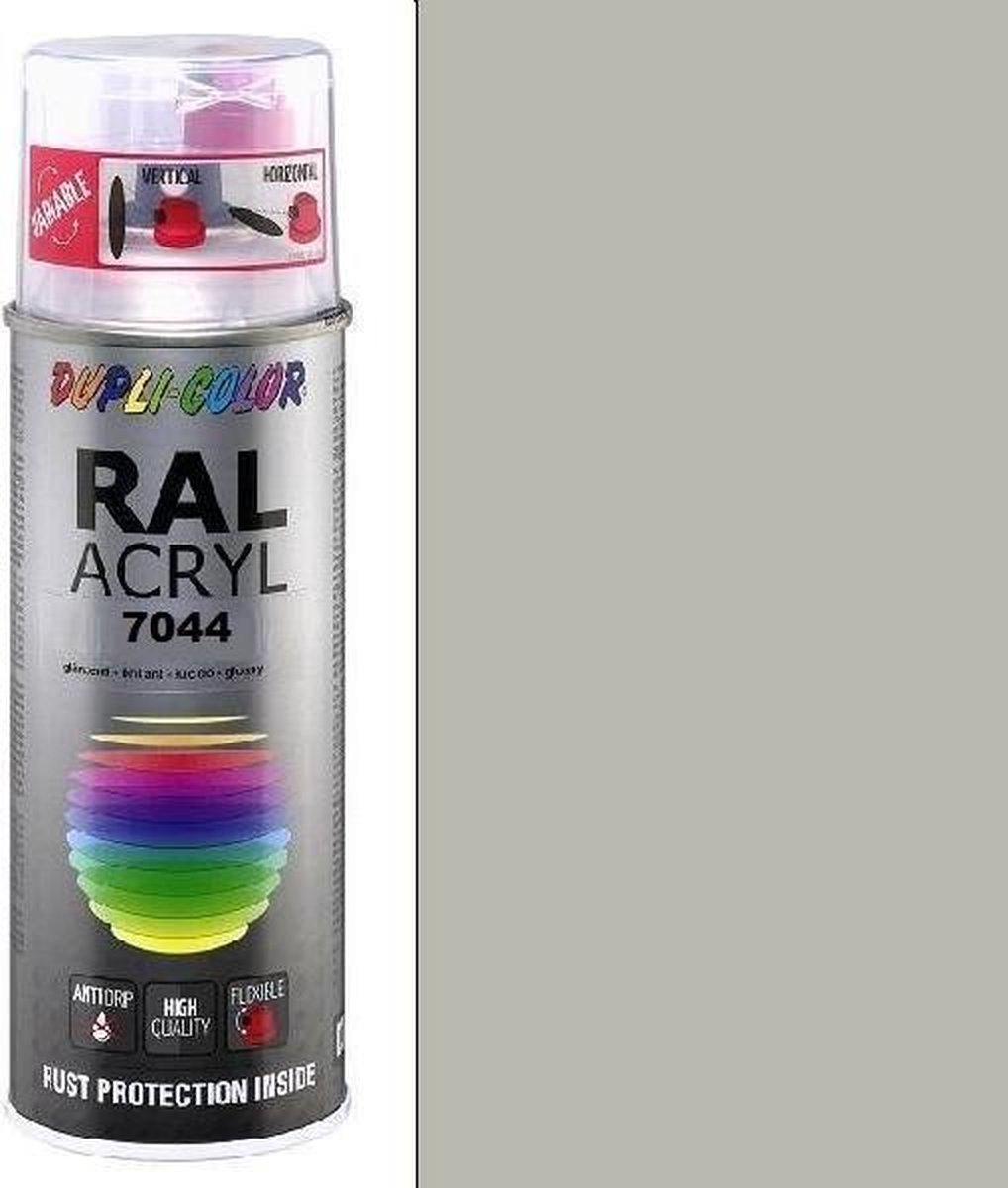 Bol Motip Dupli Color Spuitbus Acryl Hoogglans RAL 7044 Zijdegrijs Bol Motip Dupli Color Spuitbus Acryl Hoogglans RAL 7044 Zijdegrijs