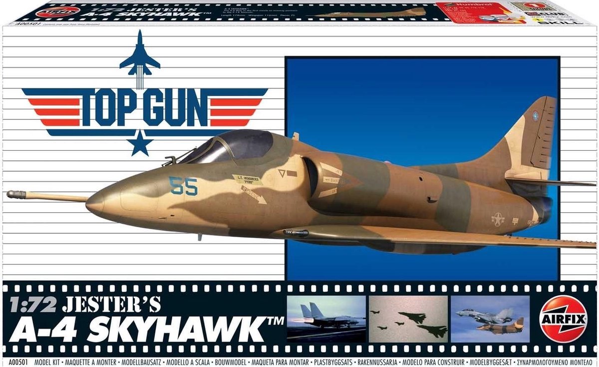 1:72 Airfix 00501 Top Gun Jester’s A-4 Skyhawk Plastic kit | bol.com