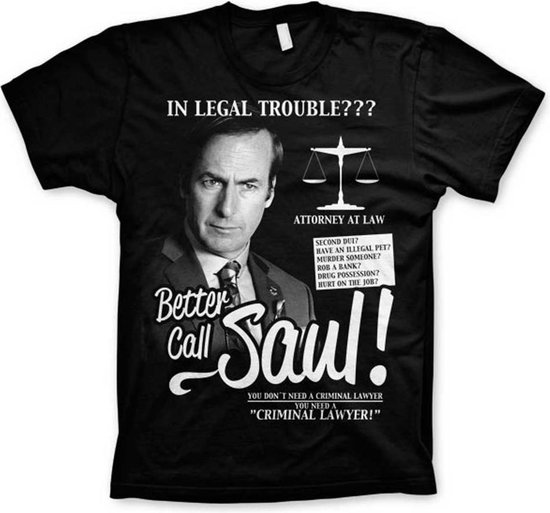 Breaking Bad Heren Tshirt -S- Better Call Saul Zwart | bol