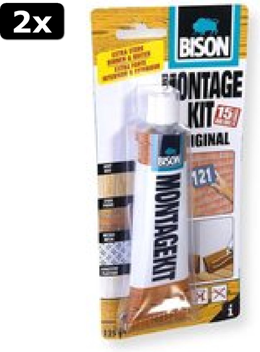 2x Bison Montagekit Original Bruin - 125 gr | bol.com