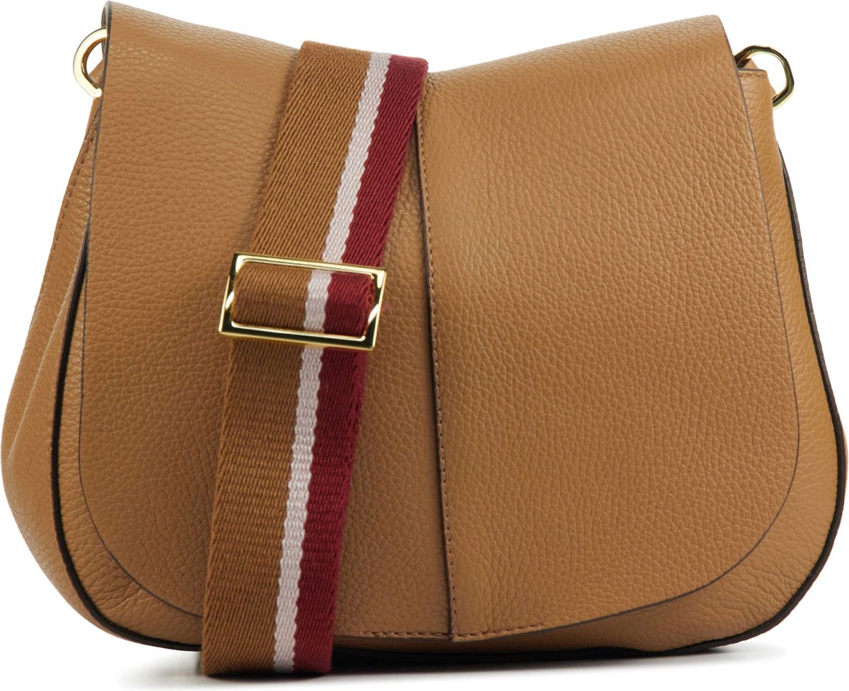 Gianni Chiarini Medium Schoudertas / Crossbody Tas Dames - Leer - GRN - Bruin | bol.com