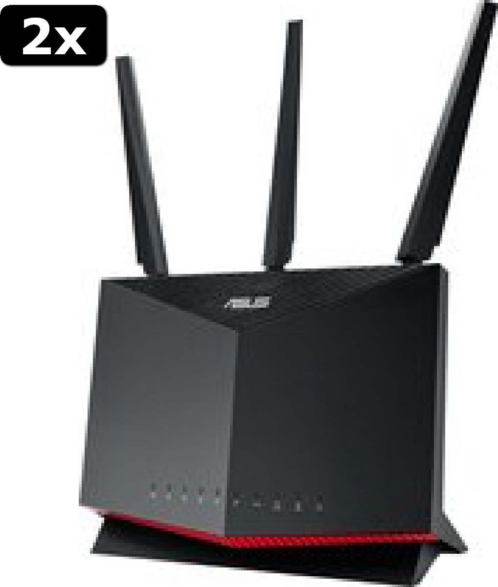 2x ASUS RT-AX86S - Gaming Router - AiMesh - WiFi 6 - AX - Zwart | bol.com