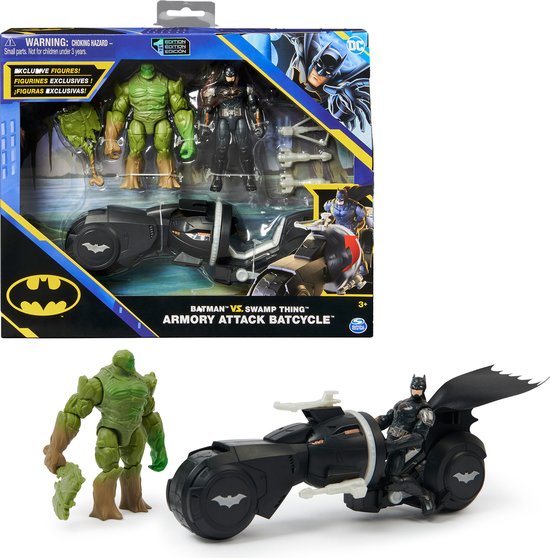 DC Comics Batman - Batman vs Swamp Thing - Met Batcycle-set ...