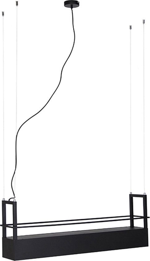 QAZQA cage rack - Table à manger avec lampe suspendue industrielle pour ...