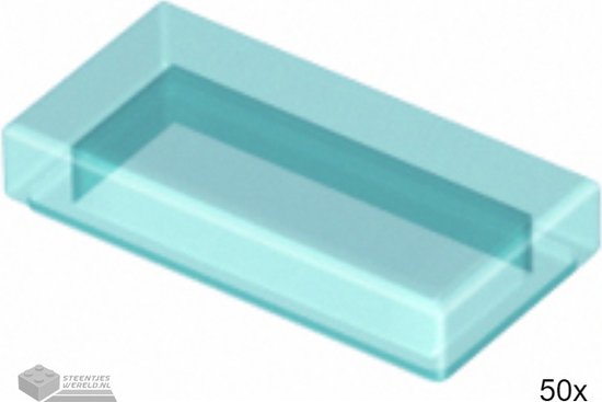 LEGO 3069b Doorzichtig lichtblauw 50 stuks | bol.com