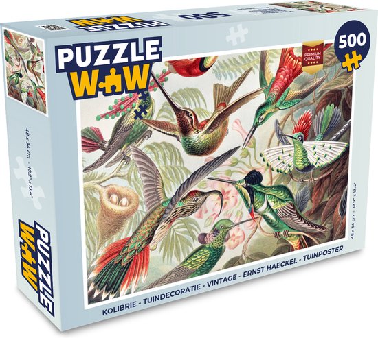 Puzzel Kolibrie - Vintage - Ernst Haeckel - Vogel - Kunst - Natuur ...