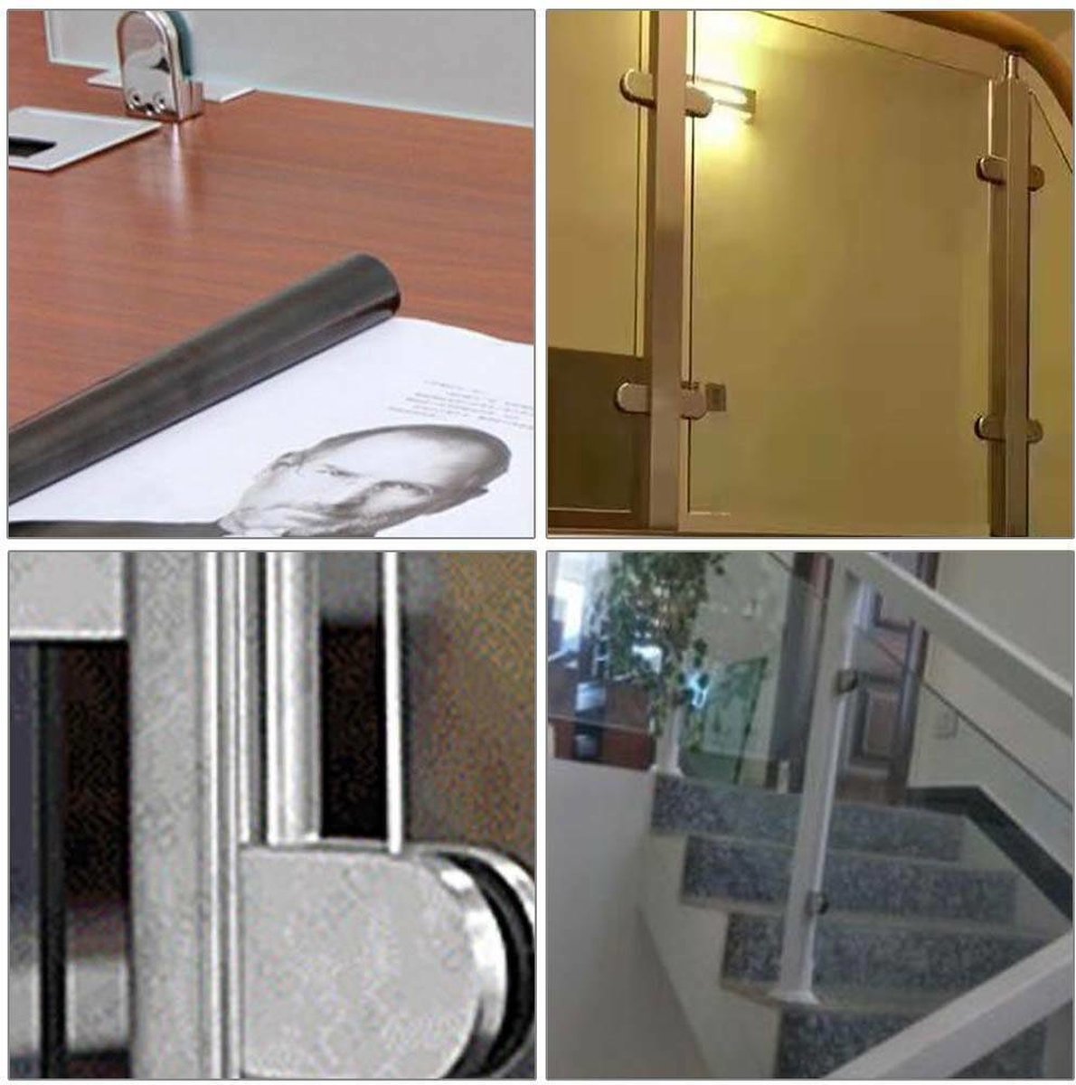 8x glashouder, glasklemmen voor 6 - 8 mm glas, 8 glashouders | bol.com