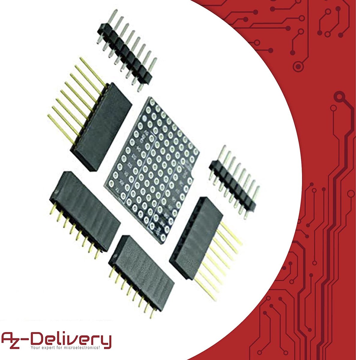 AZDelivery Prototyping Schild voor D1 Mini NodeMCU ESP8266 Inclusief E ...