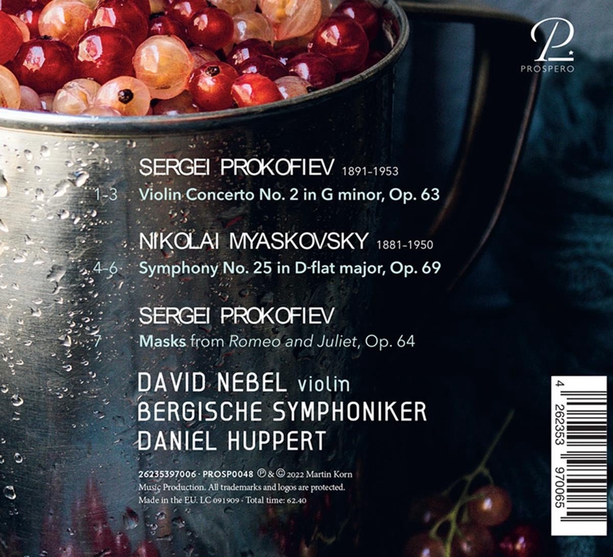 Prokofiev: Violin Concerto No. 2/Myaskovsky: Symphony No. 25, David ...
