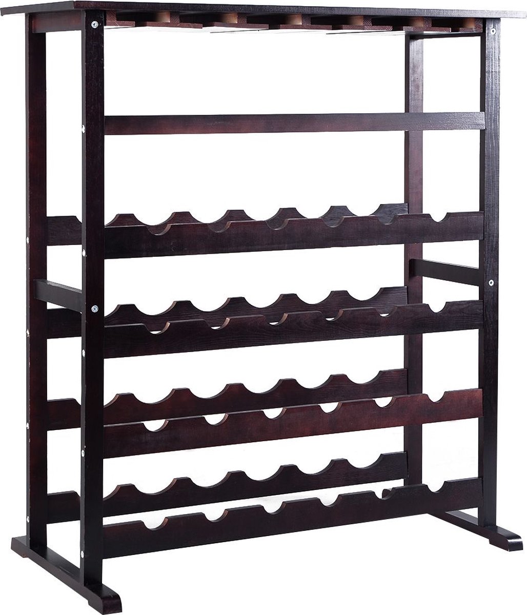 Houten wijnrek Flessenrek Wijnrek 24 flessen Houten rek Wijnkast | bol.com
