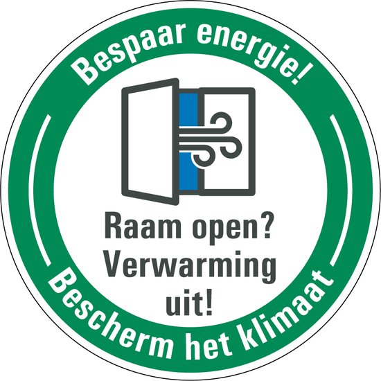 Energie besparen sticker verwarming uit 300 mm | bol