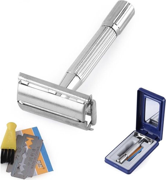 WiseGoods Premium Set Scheermes Met Doos - Scheermesje Heren - Safety ...