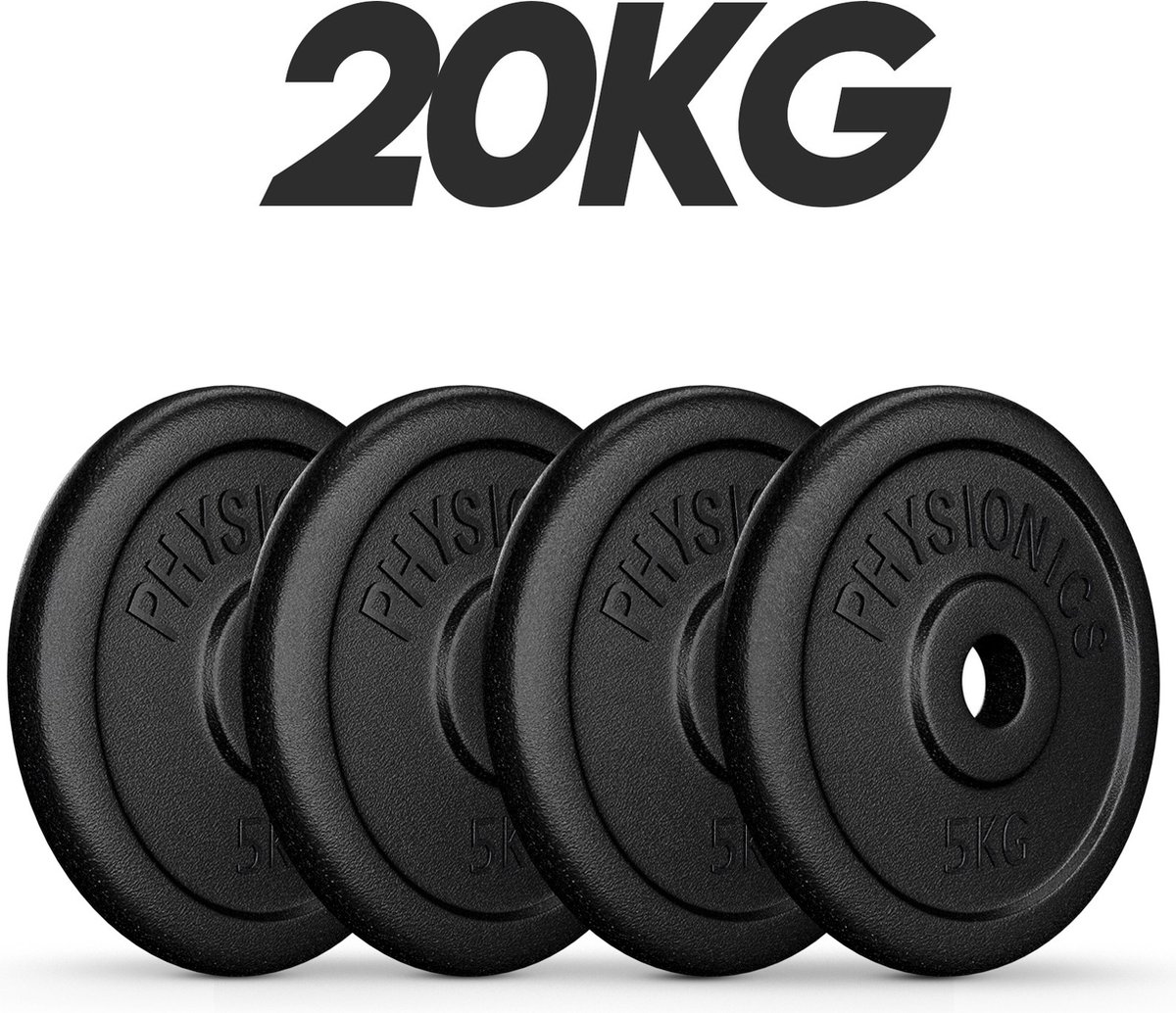 GoodVibes - Ensemble de plaques de poids en fonte - Poids en fonte - 4 ...
