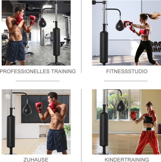 HOMCOM Support de boxe sac de boxe set de boxe 160-230 cm réglable en ...