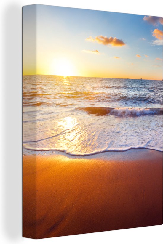 OneMillionCanvasses - Canvas - Schilderij - Strand - Zee - Zon - Horizon -... | bol.com