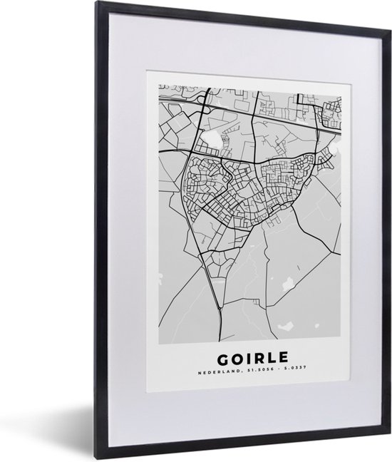 Fotolijst incl. Poster - Goirle - Plattegrond - Kaart - Stadskaart ...