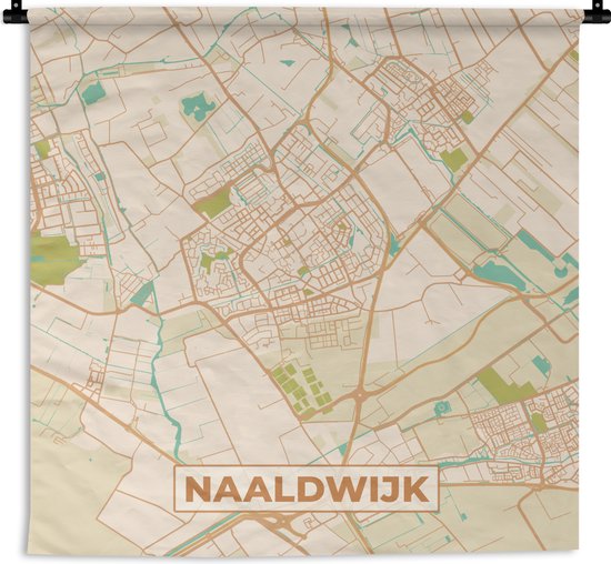 Wandkleed - Wanddoek - Kaart - Naaldwijk - Stadskaart - Plattegrond ...
