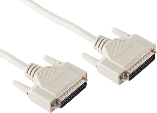 Seriële RS232 kabel 25-pins SUB-D (m) - 25-pins SUB-D (m) / gegoten ...