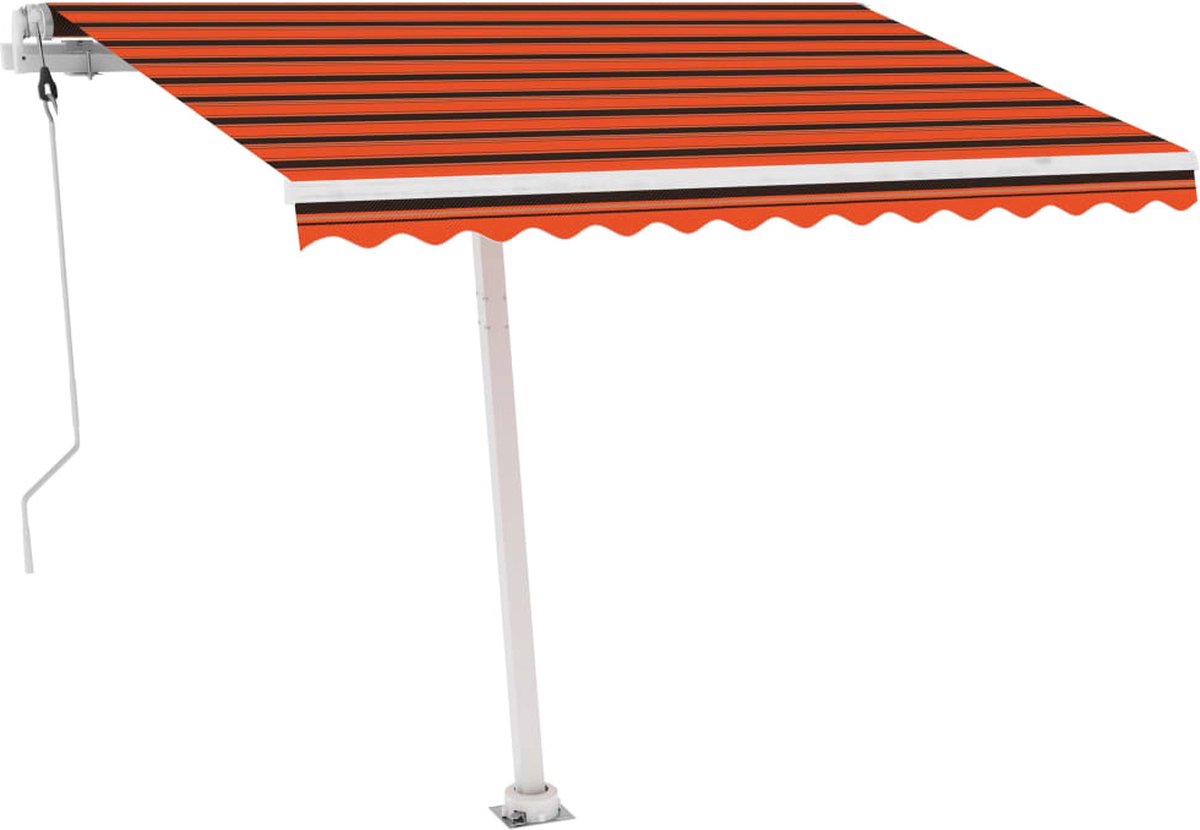 vidaXL Luifel vrijstaand automatisch 350x250 cm oranje en bruin | bol.com